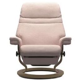 Relaxsessel stressless "Sunrise" Sessel Gr. ROHLEDER Stoff Q2 FARON, PowerTM Leg & Back-ohne Akku-Classic Base Eiche, Relaxfunktion-Drehfunktion-Integrierte Fußstütze-PlusTMSystem, B/H/T: 88cm x 103cm x 78cm, pink (light q2 faron) elektrisch verstellbar, optional 2-motorisch, Größe M & L