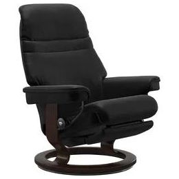 Relaxsessel stressless "Sunrise" Sessel Gr. Leder BATICK, PowerTM Leg & Back-ohne Akku-Classic Base Braun, Relaxfunktion-Drehfunktion-Integrierte Fußstütze-PlusTMSystem, B/H/T: 79cm x 103cm x 78cm, schwarz (black batick) elektrisch verstellbar, optional 2-motorisch, Größe M & L