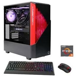 Hyrican GAMEMAX Gaming-PC "Contac BR 7117" Computer DDR5, PCIe SSD Gen4, Windows 11 Gr. Microsoft Windows 11 Home (64 Bit), 16 GB RAM 1000 GB SSD, schwarz (schwarz/rot)