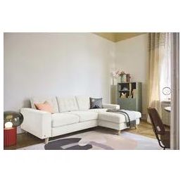 Ecksofa Tom Tailor HOME "Nordic Shift Chic" Sofas Gr. B/H/T: 308cm x 86cm x 180cm, Bouclé SCO, Recamiere rechts, ohne Bettfunktion und Bettkasten, beige (beige sco 11) wahlweise mit Bettfunktion und Bettkasten