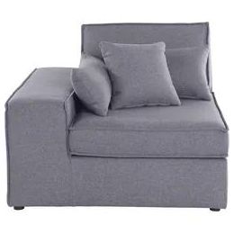 Sofaelement RAUM.ID "Florid", grau (hellgrau), B:100cm H:75cm T:100cm, Baumwollmix (60% Baumwolle/40% Leinen), Struktur fein (100% Polyester), Samtoptik (100% Polyester), Samtvelours (100% Polyester), Struktur (100% Polyester), Struktur recycelt (100% recyceltes Polyester), Polsterelemente, als Teil eines Modulsofas,, fester Sitzkomfort, auch in Cord