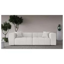 3-Sitzer Home Affaire "ERIZ Big Sofa, XXL, auch in Bouclé" Sofas Gr. B/H/T: 278 cm x 70 cm x 104 cm, Chenille, beige moderne Steppung, incl. 2 Zierkissen, BTH: 27810470 cm