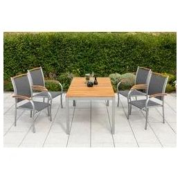 Garten-Essgruppe Merxx "»Siena«" Sitzmöbel-Sets grau (grau, grau, graphit) Tisch: LxB: 150x90 cm