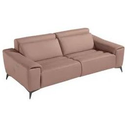 2,5-Sitzer Egoitaliano "Suzette" Sofas Gr. B/H/T: 218cm x 95cm x 100cm, Leder BULL, mit Relaxfunktion, rosa (millenium rose) inkl. 2 elektronischer Relaxfunktionen, Rücken- und Fußteilfunktion