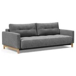 Schlafsofa INNOVATION LIVING TM "Pyxis 3-Sitzer mit extrabreiter Bettfunktion, Skandi-Design" Sofas Gr. B/H/T: 232cm x 67cm x 114cm, Polyester, grau (charcoal) Multifunktionssofa, extrabequem durch Taschenfederkern, Dauerschläfer