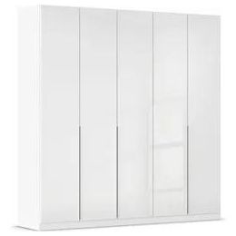 Drehtürenschrank Rauch "Kleiderschrank Kleiderschränke Schrank Garderobe AGORDO mit Glasfront" Schränke Gr. B/H/T: 226cm x 229cm x 54cm, 5 St., weiß (alpinweiß) durchdachte Innenausstattung, in 6 Breiten und 2 Höhen MADE IN GERMANY