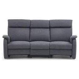 3-Sitzer Home Affaire "Turin mit Steckdose und USB-Port auch in Easy care-Bezug" Sofas Gr. B/H/T: 218 cm x 107 cm x 104 cm, Struktur, grau (anthrazit) 2 x vollmotorische Relaxfunktion, herunterklappbarer Tisch