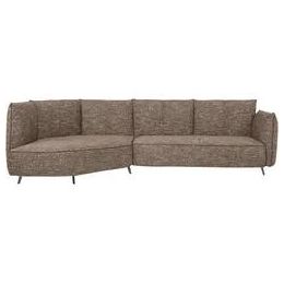 Loungesofa DESIGNWERK "Faber, Megasofa mit Designanspruch und tollem Sitzkomfort" Sofas Gr. B/H/T: 330cm x 95cm x 171cm, Feines Flachgewebe in Leinenoptik, wasserabweisend KEY WEST, Recamiere links, beige (liver) Lounge-Sofa Loungesofa mit Rückenteil-und-Armteilverstellung, L-Form