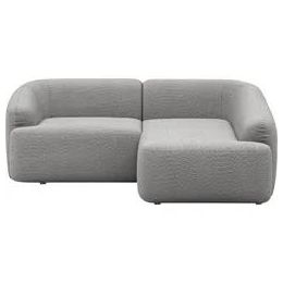 Ecksofa Inosign "Nergal, Einzelsofa oder L-Form" Sofas Gr. B/H/T: 216cm x 81cm x 196cm, Chenille-Struktur, Longchair rechts, grau (graphit) Modernes Design, schlichte Optik, stilvoller Blickfang im Wohnzimmer