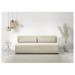 Schlafsofa Inosign "Donka Dauerschläfer-geeignet, belastbar bis 270 kg incl. Bettkasten" Sofas Gr. B/T: 200 cm x 108 cm, Cord, ohne Armlehnen, beige (natur) ohne Armlehnen, Breite 200 cm, auch in Cord, Tonnentaschen-Federkern