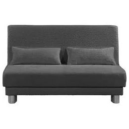 Schlafsofa Inosign "Gina" Sofas Gr. B/H/T: 160cm x 86cm x 195cm, Bouclé, grau (dkl.grau) mit einem Handgriff vom Sofa zum Bett