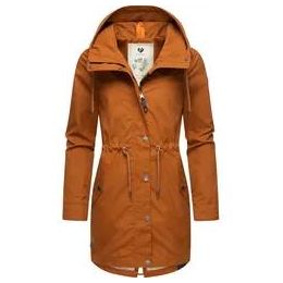 Parka Ragwear "Canny" Gr. L (40), braun (zimt) Damen Jacken stylische Übergangsjacke mit großer Kapuze