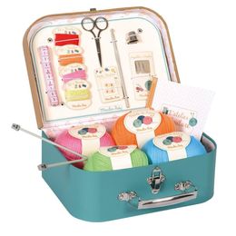 Moulin Roty Handarbeitskoffer les jouets d`hier Schere Faden Wolle Fingerhut Stricknadel ab 6J