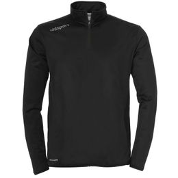 Uhlsport Sweatshirt ESSENTIAL 1/4 ZIP TOP, schwarz, 140, Schwarz/weiß