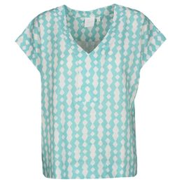 THE FASHION PEOPLE Shirttop Top Linen AOP, grün, 34