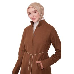 ARMİNE Langmantel Armine Manto – Moderne und elegante Hijab-Mode, braun, 44, Braun