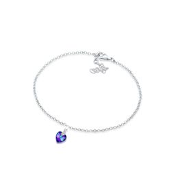 Elli Armband Herz Kristalle 925 Sterling Silber, Herz, lila, 18