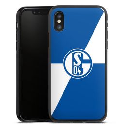 DeinDesign iPhone X Handy Silikon H&uuml;lle Case schwarz Handyh&uuml;lle Official Licensed Product Fc Schalke 04 Bundesliga