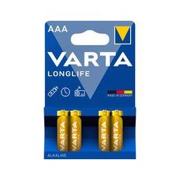 Varta Longlife Batterie LR03, AAA (Micro) 4 St&uuml;ck