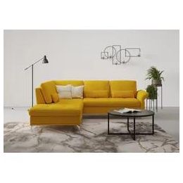 Ecksofa Inosign "Palm Beach L-Form" Sofas Gr. B/H/T: 259cm x 89cm x 224cm, Olympia EASY CLEAN, Ottomane links, mit Sitztiefenverstellung-ohne Bettfunktiom-ohne Stauraum-ohne Armteilverstellung, braun (messing) Federkern, mit Sitztiefenverstellung, wahlweise Bettfunktion