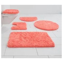 Guido Maria Kretschmer Home & Living Badematte GUIDO MARIA KRETSCHMER HOME & LIVING "Micro exclusiv" Badematten Gr. rechteckig (90cm x 160cm), Polyester, rot (coral) Badteppich, Badematten auch als 3 teiliges Set & rund erhältlich