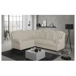 Ecksofa Home Affaire "Boston L-Form" Sofas Gr. B/H/T: 266 cm x 102 cm x 216 cm, Chenille, langer Schenkel rechts-Bettfunktion rechts, Mit Bettfunktion-mit Schubkasten, beige Gemütliches Ecksofa mit hoher Rückenlehne in klassischem Design