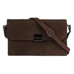 Umhängetasche Bruno Banani Gr. B/H/T: 25cm x 15cm x 3cm onesize, braun Damen Taschen echt Leder