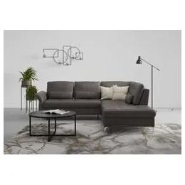 Ecksofa Inosign "Palm Beach L-Form", grau (anthrazit), B:263cm H:89cm T:224cm, 100%Polyester, Sofas, Federkern, mit Sitztiefenverstellung, wahlweise mit Bettfunktion