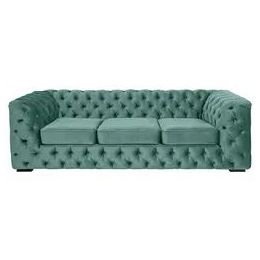 Guido Maria Kretschmer Home & Living Chesterfield-Sofa "Kalina", grün, B:230cm H:67cm T:98cm, GUIDO MARIA KRETSCHMER HOME & LIVING, Sofas, klassische Chesterfield-Knopfheftung, sehr hochwertige Verarbeitung