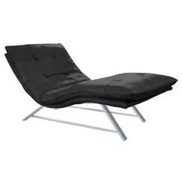 Relaxliege W.Schillig "daily dreams", grau (anthrazit s37), B:95cm H:91cm T:170cm, Stoff S37 (100% Polyester), Sofas, in Waffelkissen-Optik, wahlweise mit Motor, Kufengestell, in 2 Breiten