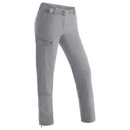 Funktionshose Maier Sports "Inara slim" Gr. 38, Normalgrößen, grau (hellgrau) Damen Hosen Herren Wanderhose, atmungsaktive Outdoor-Hose, 4 Taschen, Slim Fit