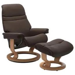 Relaxsessel stressless "Sunrise", braun (braun batick), B:75cm H:100cm T:73cm, Leder BATICK: BATICK ist ein leicht korrigiertes, durchgefärbtes und genarbtes Möbelleder, bei dem die meisten Unebenheiten und Spuren in der Regel entfernt wurden., Leder PALOMA: PALOMA ist ein durchgefärbtes Semianilin-Möbelleder mit natürlicher Narbung., ROHLEDER Stoff Q2 FARON: Ein fester zuverlässiger Bouclu00e9 mi