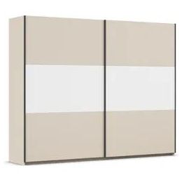 Schwebetürenschrank Rauch "Neo" Schränke Gr. B/H/T: 261 cm x 210 cm x 59 cm, 2 St., beige (champagner, alpinweiß) mit großzügigem Stauraum und vielfältigen Farbkombinationen