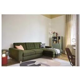 Ecksofa Tom Tailor HOME "Nordic Shift Chic" Sofas Gr. B/H/T: 308cm x 86cm x 180cm, Bouclé SCO, Recamiere rechts, ohne Bettfunktion und Bettkasten, grün (hunter sco 333) wahlweise mit Bettfunktion und Bettkasten