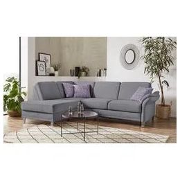 Sit & More Ecksofa SIT & MORE "Clio L-Form" Sofas Gr. B/H/T: 254cm x 89cm x 190cm, Struktur, Ottomane links, mit Bettfunktion-mit Bettkasten, grau wahlweise mit Bettfunktion und Bettkasten, inklusive Federkern