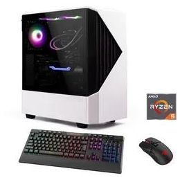 Hyrican Gaming-PC "Horizon 7136" Computer DDR5, PCIe SSD Gen4, Windows 11 Gr. Microsoft Windows 11 Home (64 Bit), 16 GB RAM 1000 GB SSD, schwarz-weiß (weiß/schwarz)