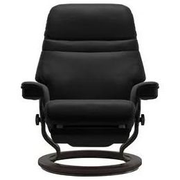 Relaxsessel stressless "Sunrise" Sessel Gr. Leder BATICK, PowerTM Leg & Back-ohne Akku-Classic Base Wenge, Relaxfunktion-Drehfunktion-Integrierte Fußstütze-PlusTMSystem, B/H/T: 88cm x 103cm x 78cm, schwarz (black batick) elektrisch verstellbar, optional 2-motorisch, Größe M & L