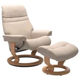 Relaxsessel stressless "Sunrise", beige (light beige q2 faron), B:75cm H:100cm T:73cm, Leder BATICK: BATICK ist ein leicht korrigiertes, durchgefärbtes und genarbtes Möbelleder, bei dem die meisten Unebenheiten und Spuren in der Regel entfernt wurden., Leder PALOMA: PALOMA ist ein durchgefärbtes Semianilin-Möbelleder mit natürlicher Narbung., ROHLEDER Stoff Q2 FARON: Ein fester zuverlässiger Boucl