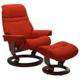 Relaxsessel stressless "Sunrise", rot (rust q2 faron), B:88cm H:103cm T:78cm, Leder BATICK: BATICK ist ein leicht korrigiertes, durchgefärbtes und genarbtes Möbelleder, bei dem die meisten Unebenheiten und Spuren in der Regel entfernt wurden., Leder PALOMA: PALOMA ist ein durchgefärbtes Semianilin-Möbelleder mit natürlicher Narbung., ROHLEDER Stoff Q2 FARON: Ein fester zuverlässiger Bouclu00e9 mit