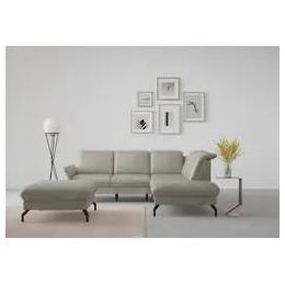 Sit & More Ecksofa SIT & MORE "Fashion L-Form", grau (hellgrau), B:250cm H:84cm T:207cm, Sofas, wahlweise mit Kopfteilverstellung und Vorziehsitz, motorisch