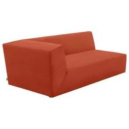 Sofa-Eckelement Tom Tailor HOME "ELEMENTS" Polsterelemente Gr. Samtstoff TSV, rot (saffron tsv 17) Sofa-Element Ecksofa mit Armlehne links