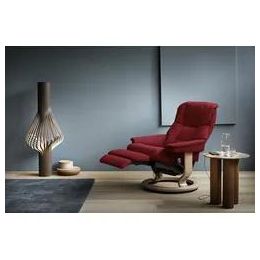 Relaxsessel stressless "Mayfair" Sessel Gr. ROHLEDER Stoff Q2 FARON, PowerTM Leg & Back-ohne Akku-Classic Base Eiche, Relaxfunktion-Drehfunktion-PlusTMSystem-Gleitsystem-Integrierte Fußstütze, B/H/T: 79cm x 101cm x 77cm, rot (red q2 faron) elektrisch verstellbar, optional 2-motorisch, Größe M & L