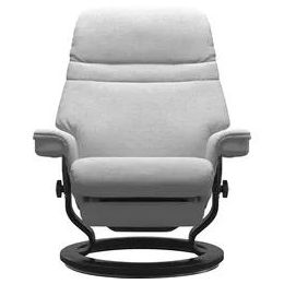 Relaxsessel stressless "Sunrise" Sessel Gr. ROHLEDER Stoff Q2 FARON, PowerTM Leg & Back-ohne Akku-Classic Base Schwarz, Relaxfunktion-Drehfunktion-Integrierte Fußstütze-PlusTMSystem, B/H/T: 79cm x 103cm x 78cm, grau (light grey q2 faron) elektrisch verstellbar, optional 2-motorisch, Größe M & L