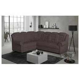 Ecksofa Home Affaire "Boston L-Form" Sofas Gr. B/H/T: 266 cm x 102 cm x 216 cm, Chenille, langer Schenkel rechts, Ohne Bettfunktion-ohne Schubkasten, schwarz (charcoal) Gemütliches Ecksofa mit hoher Rückenlehne in klassischem Design