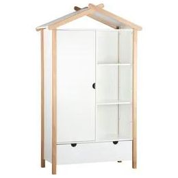 Lüttenhütt Kleiderschrank LÜTTENHÜTT "Dolidoo", weiß, B:112cm H:187cm T:51cm, Holzwerkstoff, Massivholz, Schränke, für das Kinderzimmer