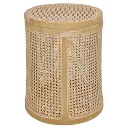 SIT-MÖBEL Stauraumhocker SIT Hocker Gr. B/H/T: 40cm x 53cm x 40cm, rund, aus Rattan, beige (natur) abnehmbarer Deckel