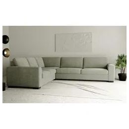 Ecksofa Home Affaire "Laffrey, L-Form" Sofas Gr. B/H/T: 301 cm x 82 cm x 250 cm, Struktur, langer Schenkel rechts, beige große Vielfalt an Kombinationen, auch in Lederoptik erhältlich