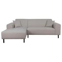 Ecksofa Home Affaire "ARROS L-Form" Sofas Gr. B/H/T: 235cm x 81cm x 163cm, Struktur fein, Recamiere links, beige incl. loser Zierkissen, Maße BTH: 23516381 cm, auch in Cord