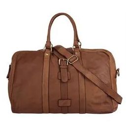 FORTY° Reisetasche FORTY Gr. B/H/T: 53 cm x 30 cm x 20 cm onesize, braun (cognac) Taschen echt Leder, Made in Italy