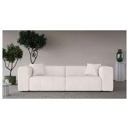 3-Sitzer Home Affaire "ERIZ Big Sofa, XXL, auch in Bouclé" Sofas Gr. B/H/T: 278 cm x 70 cm x 104 cm, Bouclé, beige (creme) moderne Steppung, incl. 2 Zierkissen, BTH: 27810470 cm